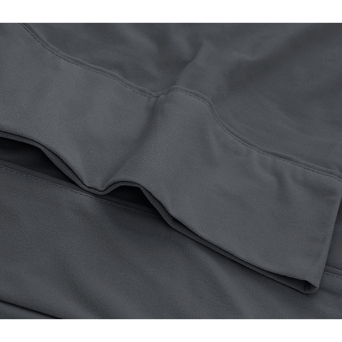 Marquess Microfiber Flannel Sheet Set-Ultra Soft & Comfortable 4 Pieces Sheet, Breathable & Luxury Warm Bedding Collection, Fade Resistant & Easy Care((CHARCOAL, FULL)