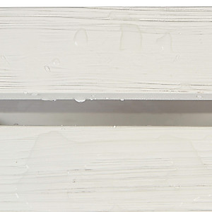 Shine Company Square Wooden Folding Solid Wood Side Table, Outdoor Adirondack Small Patio Table, Eggshell White