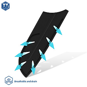 XYJ 2pcs/set Safety Knife Covers Sleeves Knives Edge Guard, Universal Knife Sheath, Santoku Knife Case Blade Guards Protector Black Kitchen Knife Cover Sleeve (For 7'' Santoku Knife)