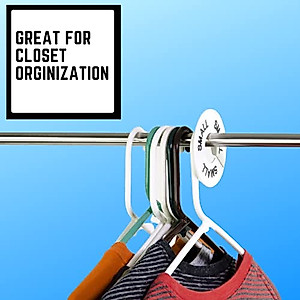 Discount Sizing- Round Clothing Dividers Size Hanger Rack Dividing 36 Pack 6 Each Size (XS-XXL) - Great for Retail, Boutiques, Personal Closet Storage & Organization (White)