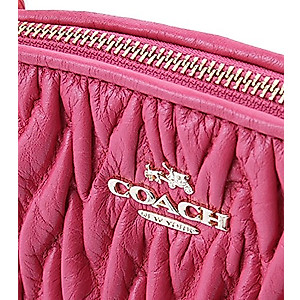 COACH Small Kelsey Satchel in Gathered Twist Leather in Dahlia F37081 IMDUL