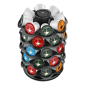 EVERIE Upright Rotray Coffee Pod Carousel Holder Organizer Compatible with 40 Keurig K Cup Pods, KRS4002S-BLK