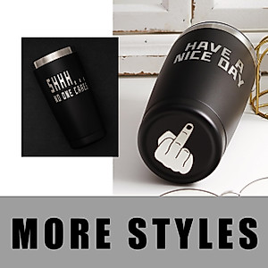 Go Away, Thanks, I'm Writing Tumbler - Writer Gifts for Men & Women, Cool Gifts for Writers Sarcastic Funny Author Novelist Poet Scriptwriter Journalist Coffee Mug, 20oz Engraved Tumbler, Black