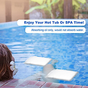 DEEPLITE Hot Tub Scum Absorber, SPA Oil Absorbing Accessories Scum Sponge for Hot Tubs, Swimming Pools (2-Pack)