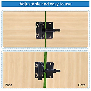 Self Closing Hinges for Vinyl/Wooden Door, Easy to Install and Adjust, Provides Smooth and Quiet Operation, Heavy Duty Made, Pack of 2,Black