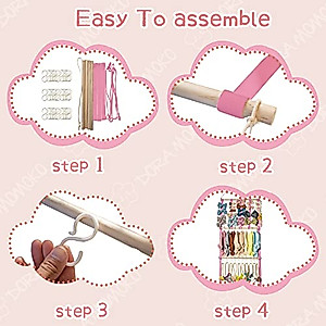 Headband Holder Hair Bows Holder for Baby Girls, Hanging Baby Headbands Organizer Storage Newborn Hair Accessories Storage Hanging Decor for Wall, Door or Closet in Girls Room