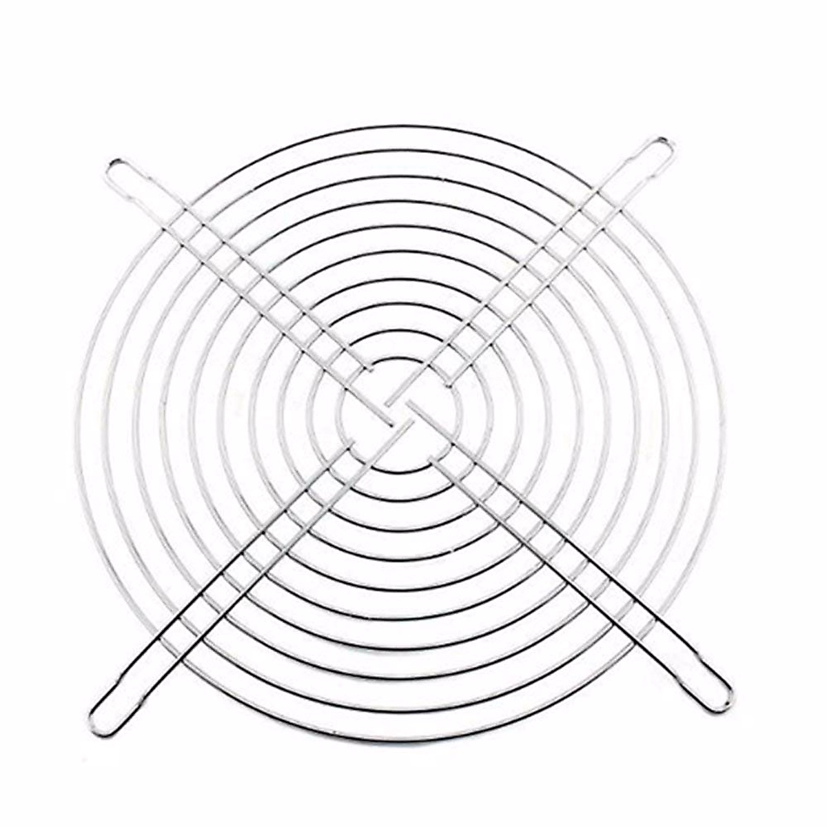 Metal 200mm PC Computer Fan Grill Mounting Finger Guard Protection Cover,Pack of 2