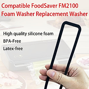 ziHenryDa 4 Pack Foam Replacement Gaskets compatible with FoodSaver FM2100 Vacuum Sealer Machine,Replacement Gaskets Applies to FoodSaver FM2000, FM2100, GM2050, GM2150 Series Vacuum Sealers