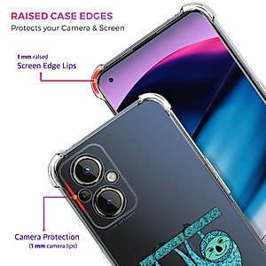 Glisten - OnePlus Nord N20 Case, OnePlus N20 5G Case - Teal Floral Sloth Design Printed Slim Fit Clear Transparent Soft TPU Shockproof Designer Back Case/Cover for OnePlus Nord N20.
