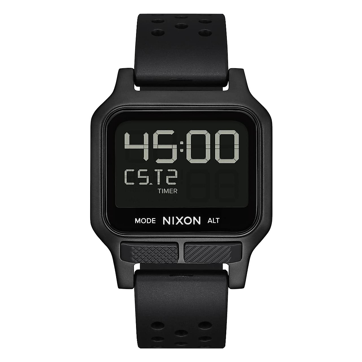 NIXON Heat A1320 - Digital Watch for Men and Women - 100M Water Resistant Exercise Workout - Custom 38 mm LCD Display, 20mm PU Band