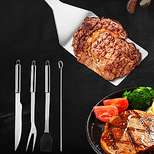 Grill Accessories Set BBQ Gifts - 18PCS Flat Top Barbecue Tools Kit for Camp Chef - Grilling Accessories for Outdoor Grill for Men - Stainless Steel Utensils Set with Spatula Fork Tongs