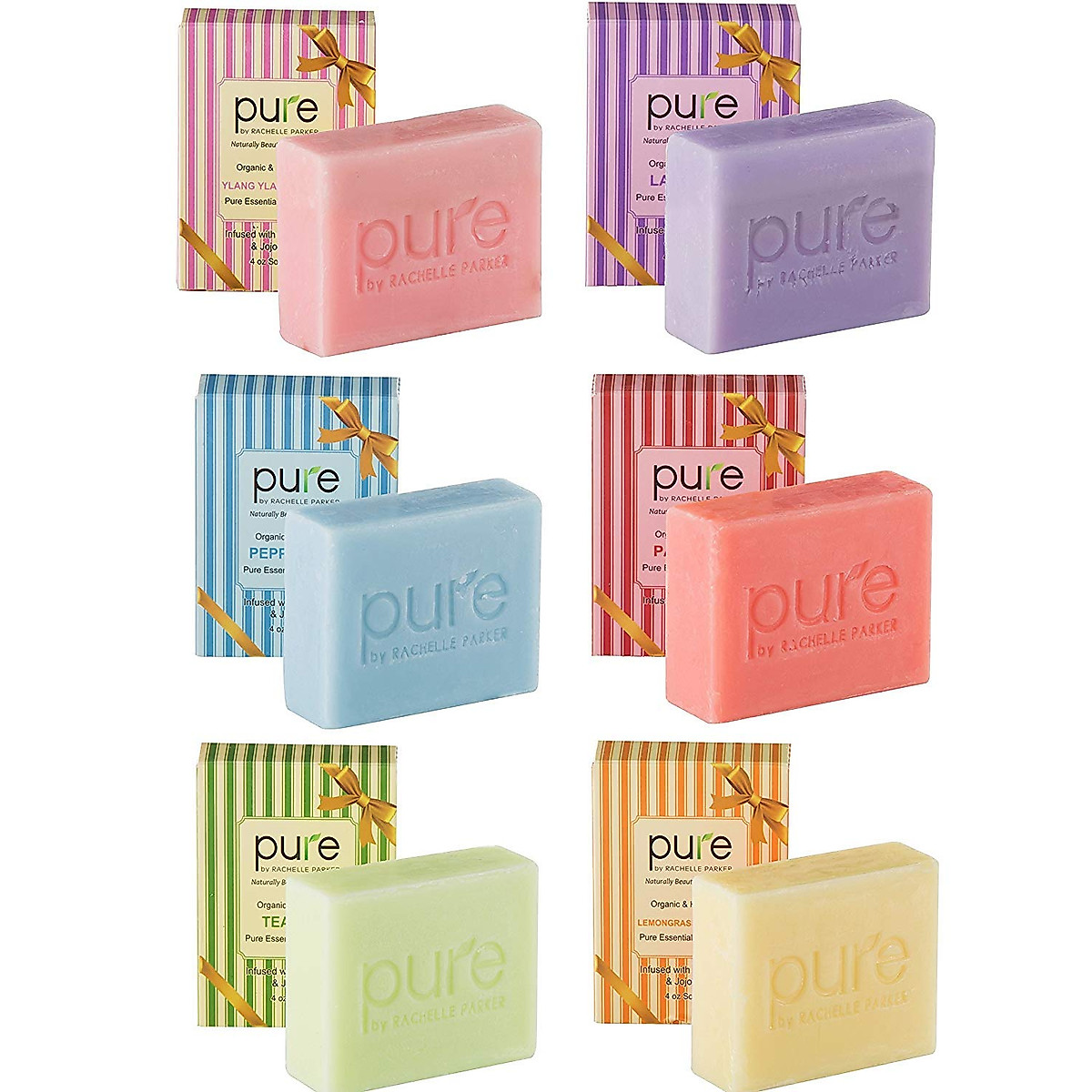 Natural Handmade Essential Oil Artisan Soap Bars. Hypoallergenic Moisturizing Shea Butter, Coconut Oil & Jojoba Oil -Body Soap, Face Soap, Bath Soap Bars. Ready to Gift Handmade Soap Bars