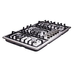 Deli-kit® 34 inch Gas Cooktop Dual Fuel Sealed 5 Burners Stainless Steel Gas Cooktop Drop-In Gas Hob DK258-A01 Gas Cooker