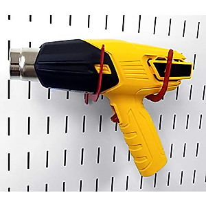 Wall Control Slotted Pegboard U-Hook for Wall Control Pegboard Only, 4" Peg Hook Reach, 2-Hook Pack (Red)