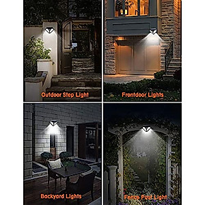 ZHURGN Solar Lights Outdoor Motion Sensor Solar Energy Street Lamp 3 Lighting Modes Yard Path Home Garden Solar Lights Wall Lights (Color : 102LED 2pcs)