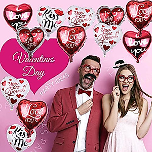 Happy Valentines Day Balloons Party Decorations Supplies - I Love You Kiss Me You are Loved Valentines Balloons Romantic Decorations