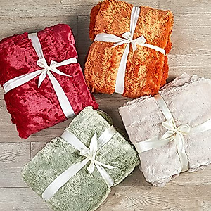 Home Soft Things Grey Plain Faux Fur Throw Blanket, String Grey - 50'' x 60'' Shiny Silky Smooth Soft Heavy Bed Couch Cover Warm Comfortable Cozy Elegant Plush Throw for Living Room Bedroom