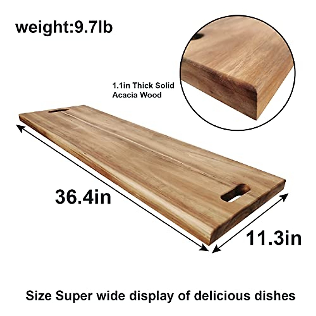 Charcuterie Boards Extra Large（36.6 * 11.6Iin），Extra Large Charcuterie Board，Extra Large Wooden Cutting Board