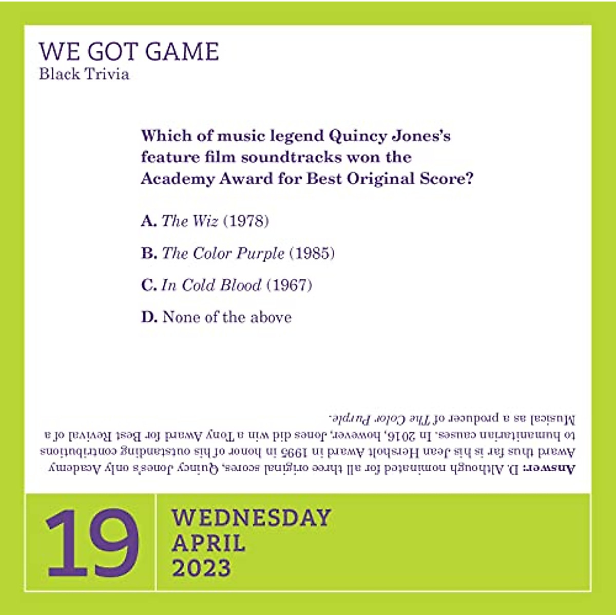 A Year of Good Black News Page-A-Day Calendar 2023: Because Just One Black History Month Isn't Enough