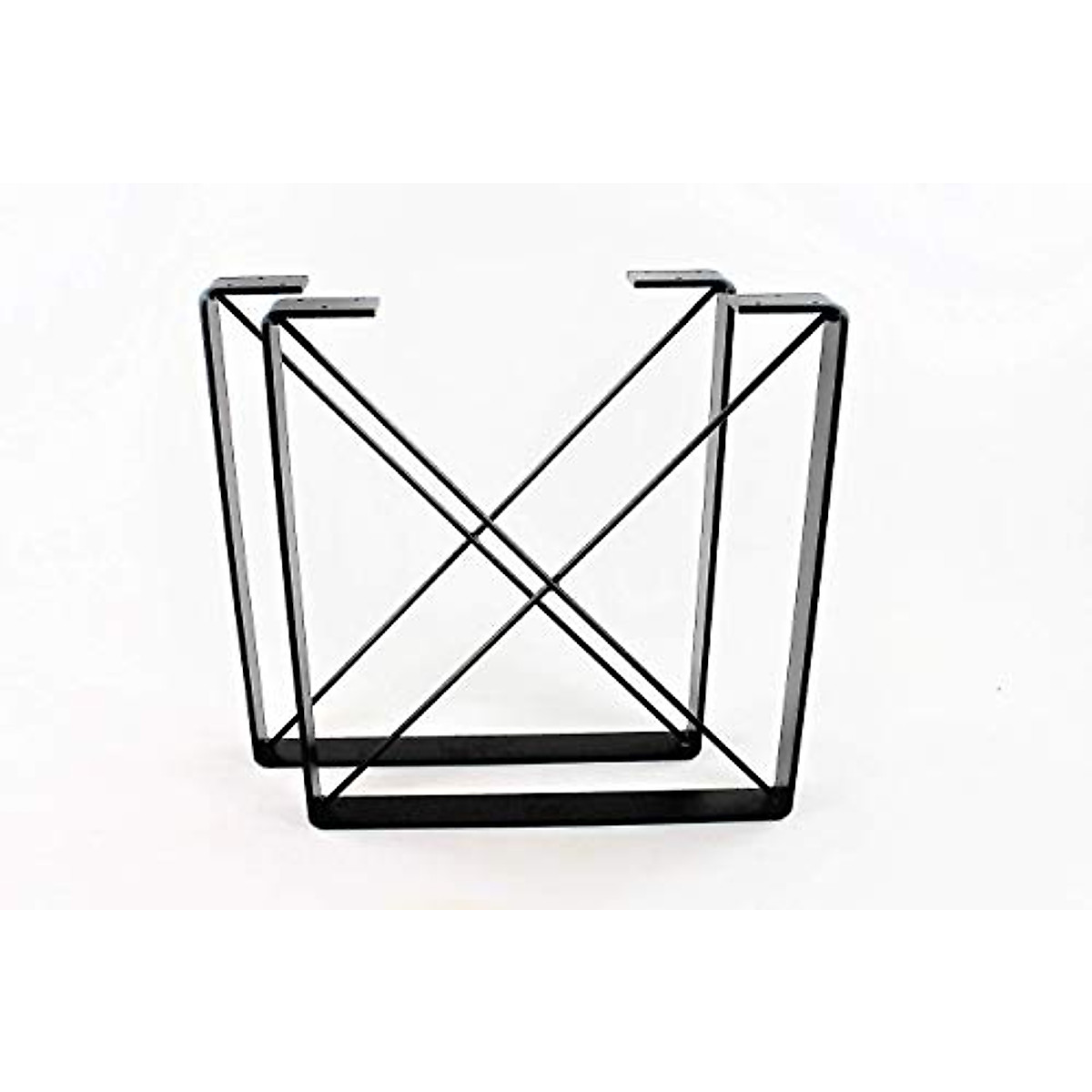 X Brace Powdercoated Steel Dining Table Legs-Choose Your Height and Width