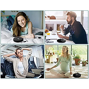 CD Player Portable Gueray Rechargeable Portable CD Player Car 1400mAh CD Walkman Anti-Skip Shockproof Personal CD Player with Headphones Jack USB AUX CD Music Disc with LCD Display (Black)