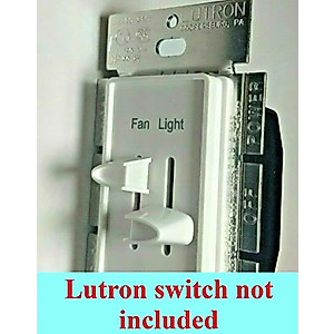 Compatible replacement set of two split knob for "Lutron Skylark" dimmers & fan controls (White)