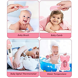 Baby Healthcare and Grooming Kit, Electric Safety Nail Trimmer Baby Nursery Kit, Newborn Care Kits with Hair Brush Comb for Newborn Infant Toddlers Baby Boys Girls Kids, Baby Shower Gifts