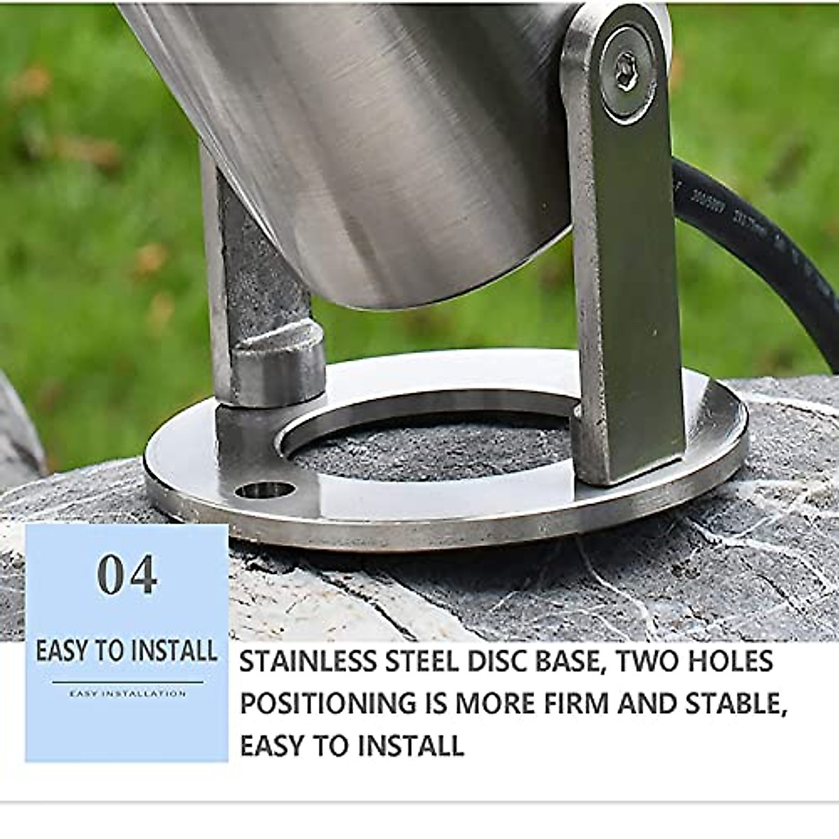 AMDHZ 3W Underwater Lights 304 Stainless Steel Waterproof IP68 Pool Lights Garden Pond Lights for Fountain Fish Pond Underwater (Color : White Light, Size : 220V)