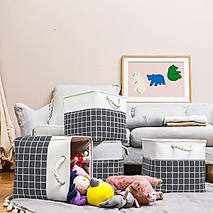 Kerhouze Fabric Storage Cubes Cubby Storage Bins for Organization 11x11 Foldable Basket for Nursery Shelf Toys