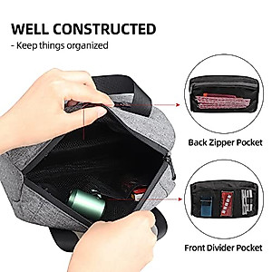 FIREDOG Smell Proof Bag, Dog Tested Stash Smell Proof Case Big Odor Proof Pouch for Travel Storage 9x4x5 Inch (Grey)