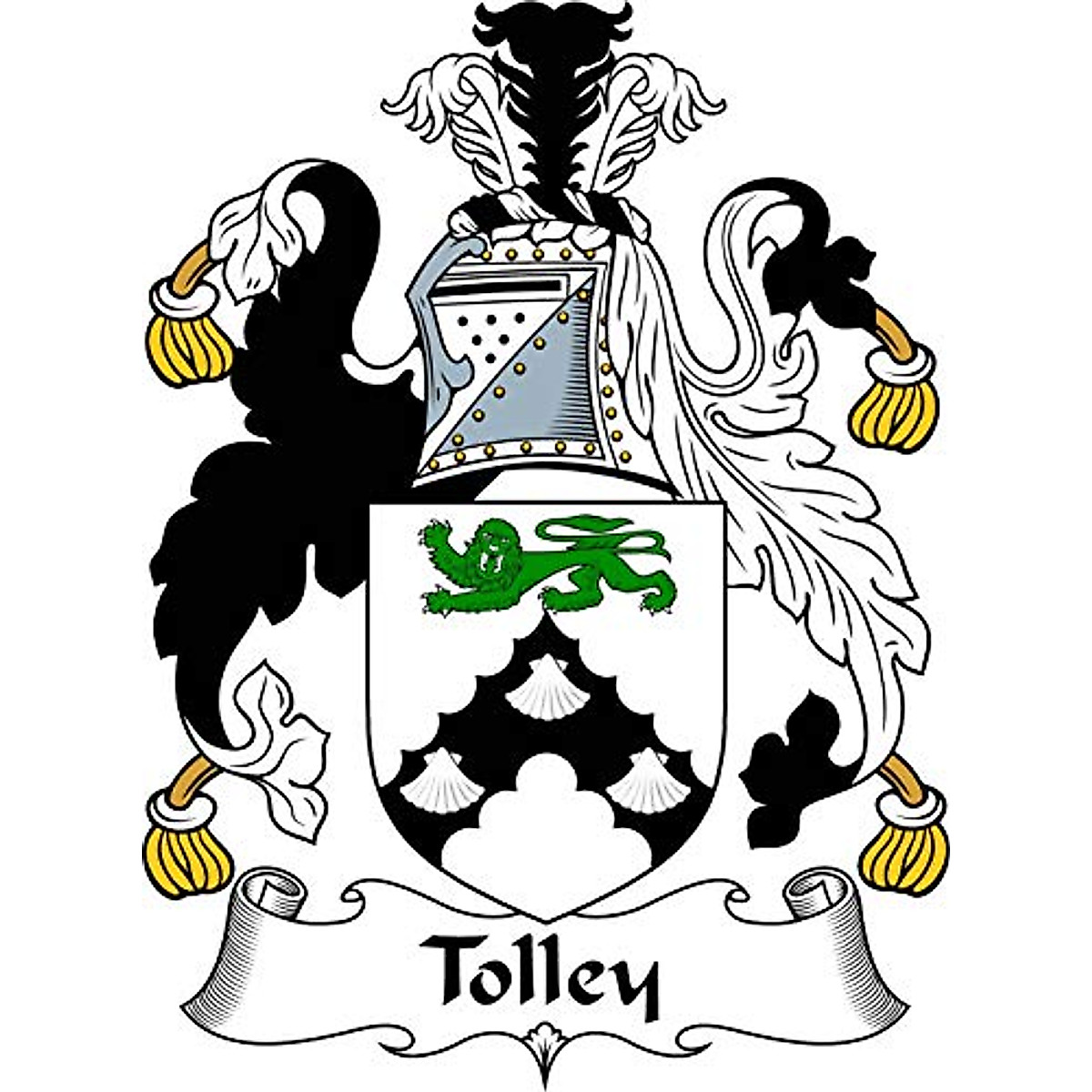 Tolley - Last Name History and Coat of Arms from England Print Set (2 Pack)
