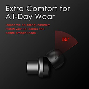 PALOVUE USB Type C Headphones in Ear Earphones Earbuds with Mic and Volume Control Compatible for Google Pixel Samsung Oneplus Huawei Sony MacBook Black