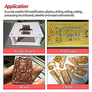 RATTMMOTOR ER11 Spindle Motor 300W Air-Cooled Spindle Motor 52mm 12-48VDC 12000RPM 400mN.m for DIY CNC Router Engraver Milling Machine