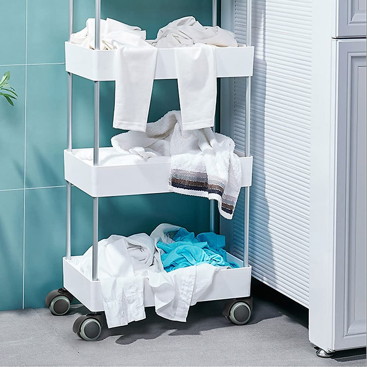 TBACW 2" Universal Office Chair Wheels Heavy Duty Replacement, No Noise Rubber Chair Casters Wheels, Standard Size 11mm Set of 5