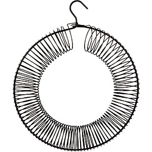 Hanging Peanut Wreath Bird Feeder, 16 Inch, Rust & Uv Resistant, Weatherproof, Solid Steel Durable Black Whole Peanut Wild Bird Feeder with Hanging Hook., Gifts for Mom, for Women