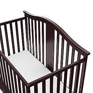 Graco Solano 5-in-1 Convertible Crib with Drawer (Espresso) – GREENGUARD Gold Certified, Crib with Drawer Combo, Includes Full-Size Nursery Storage Drawer, Converts to Toddler Bed and Full-Size Bed