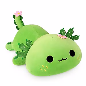 Onsoyours Cute Plush Cat Stuffed Animal Kitten Pet Soft Anime Lying Kitty Plush Toy Hugging Pillow for Kids (White, 13")