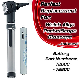 Banshee Battery Replacement for Welch Allyn 72600 72837 22820 12800 PocketScope