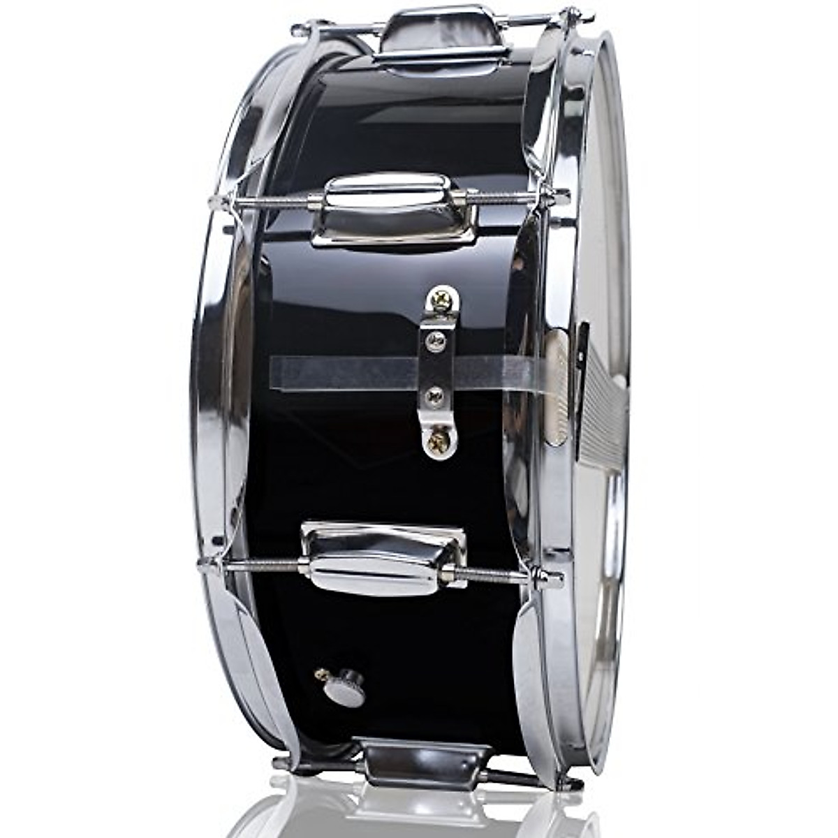 GRIFFIN Snare Drum | Poplar Wood Shell 14" x 5.5" with Black PVC & Coated Head | Acoustic Marching Percussion Musical Instrument Set with Drummers Key, 8 Metal Tuning Lugs & Snare Strainer Throw Off