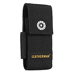 LEATHERMAN, Premium Nylon Snap Sheath with Pockets, Fits 4" to 4.5” Multi-Tools, Black, Large