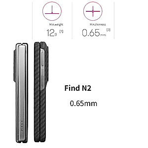 GIMENOHIG Ultra Thin and Light Carbon Fiber Case for Oppo Find N2 (for Oppo find n2)