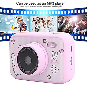 01 Kids Cameras, Previewing Children Camera, 3.5 Inch LCD Flash Mode Mp3 Player Birthday Gifts for Girls Kids Toddlers(Pink)