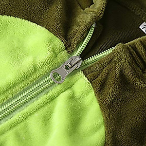 bebeshopdelageyhu Infant Toddler Baby Halloween Costumes Cute Hoodie Romper Jumpsuit Warm Costume Clothes (3-6 Months,Avocado Hooded Jumpsuit)