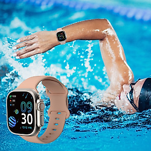 Ron json Silicone Sport Band Compatible with Apple Watch Band Ultra 2/Ultra SE Series 9/8/7/6/5/4/3/2/1 38mm 40mm 41mm 42mm 44mm 45mm 49mm Women Men