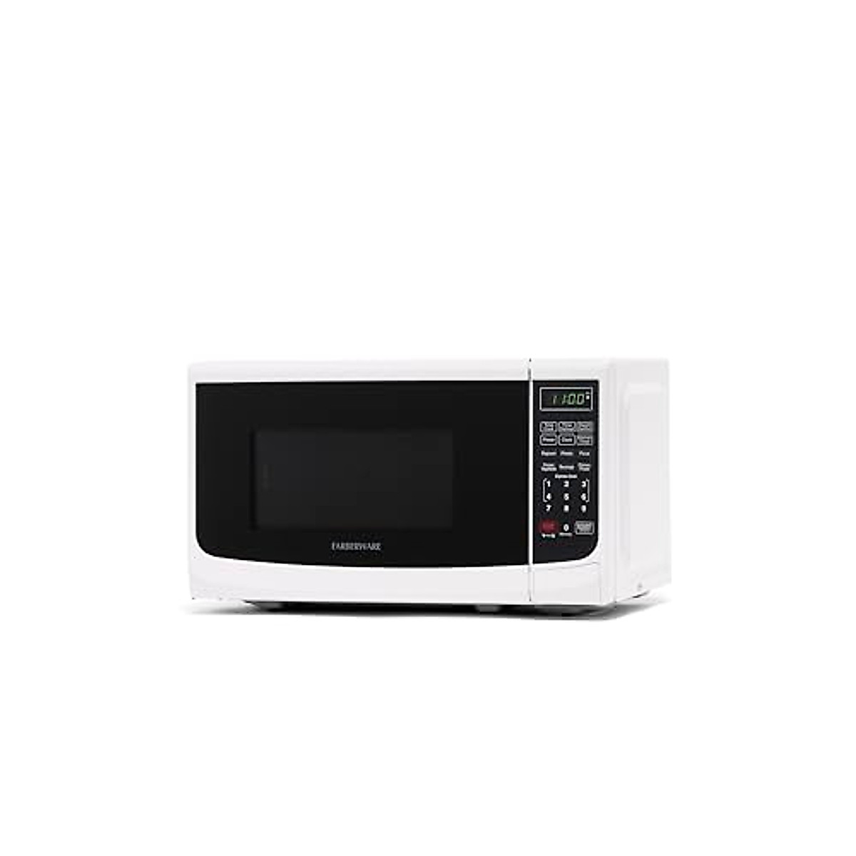 Farberware Countertop Microwave 700 Watts, Cu. Ft. - Microwave Oven With LED Lighting and Child Lock - Perfect for Apartments and Dorms - Easy Clean Grey Interior, Retro White