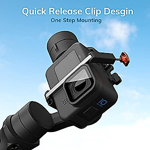 3 Axis Gimbal Stabilizer, Handheld Tripod Mount for Video Recording, Bluetooth Control, Compatible with YI Cam, Insta 360, Sony RX0, Gopro Hero 11/10/9/8/7/6/5, Osmo Cameras, hohem iSteady Pro4