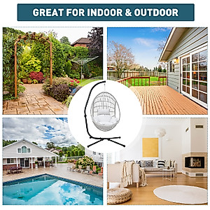 BPS Hammock Steel Stand Only C-Stand for Hanging Hammock Chairs - 300 Pound Capacity