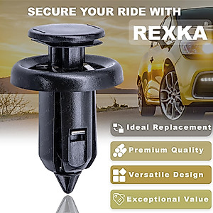 Rexka 40pcs Bumper Fender Grille Splash Shield Clips 91506-S9A-003 Stem Length 16 mm Compatible with Honda Acura Accord Civic CR-V Odyssey MDX RDX TSX TL ILX