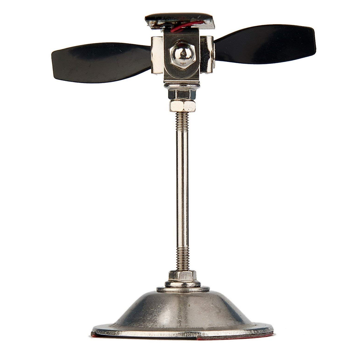 Sunnytech Solar Power Windmill Black Propeller Creative Solar Car Rotating Windmill Ornaments Dynamic Interior Decoration Science Home Office Toy for Desk Physics Toy Solar Car Decoration WJ154