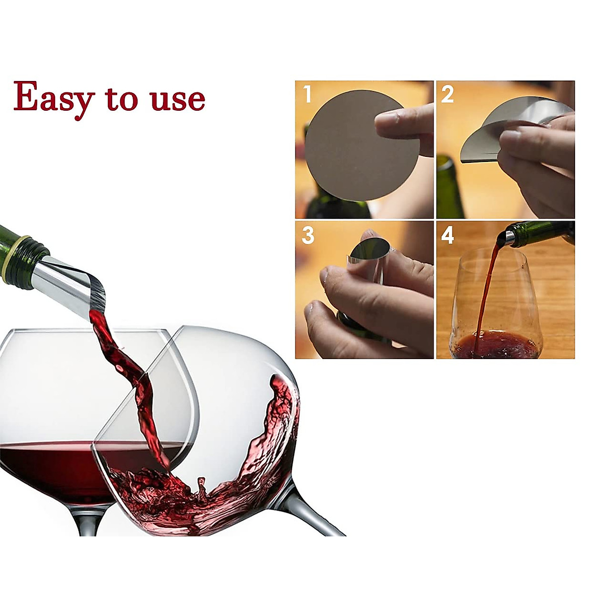 DS. DISTINCTIVE STYLE Wine Pourer Disc 20 Pieces Pour Spouts Drip-free Wine Pourers for Wine Bottles
